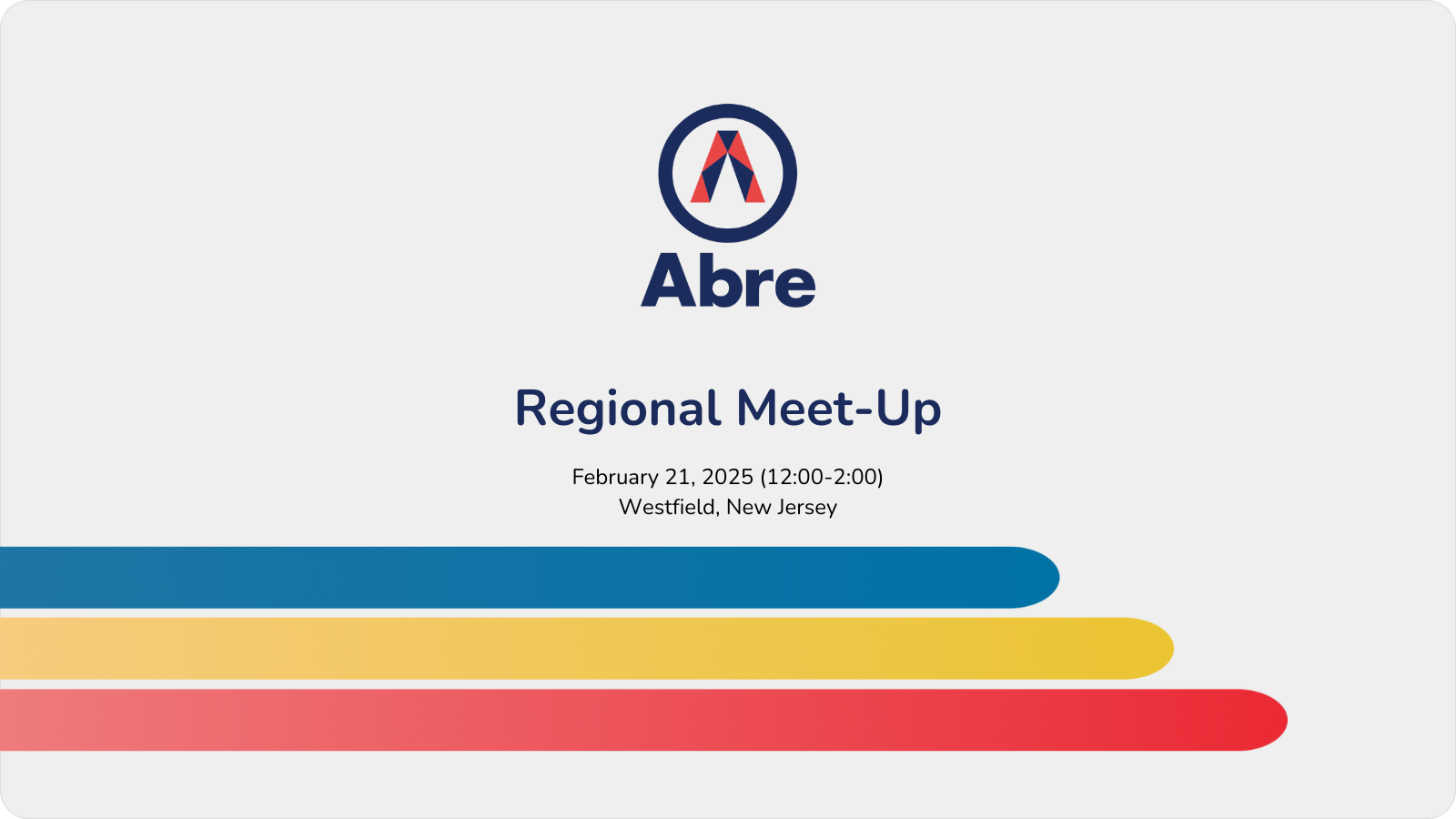 Regional User Group: Westfield, New Jersey – events.abre.com